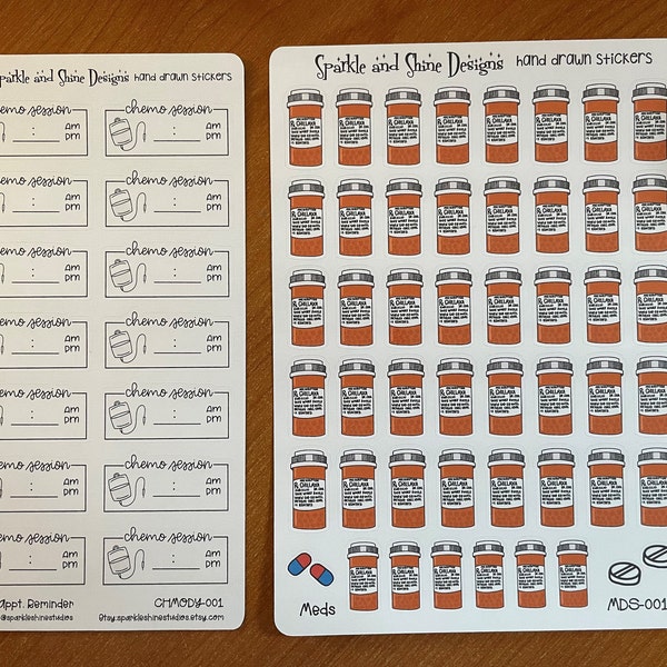 Chemo Appointment Planner Stickers (chemotherapy, Immunotherapy ...
