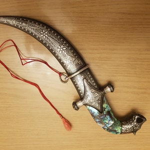 Vintage Indian Mughal, Islamic Ankush Elephant Goad and Axe Silver and ...