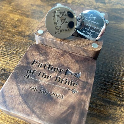 Father of the Bride Gif, Personalized Wedding Cufflinks, Father of ...