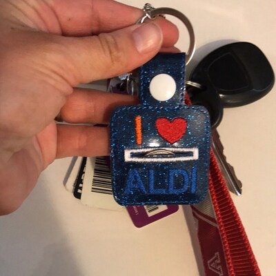 Aldi Keychain Aldi Key Chain Quarter Keeper Aldi Quarter Keeper Aldi - Etsy