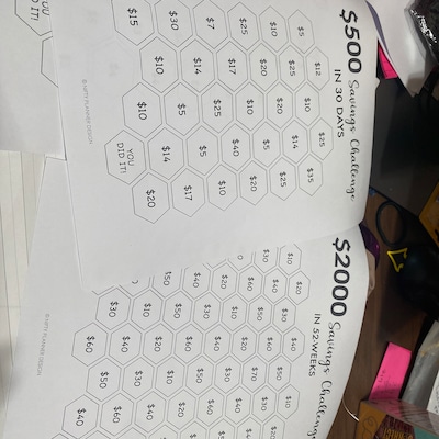 6,000 Vacation Savings Challenge, 6000 Savings Tracker, Emergency Fund ...