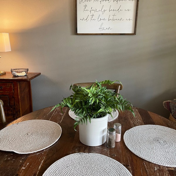 Bless the Food Before Us Sign, Christian Meal Prayer Wooden Sign ...