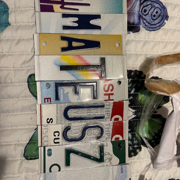 Pick Your Letters & Numbers - Raised/embossed License Plate Letters and ...