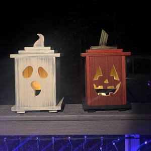 Wood Ghost Lantern - Etsy