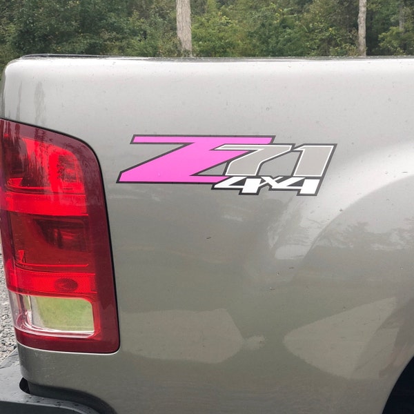 Chevy Silverado & GMC Sierra Pink Z71 4x4 Decals Stickers - FP (2007 ...