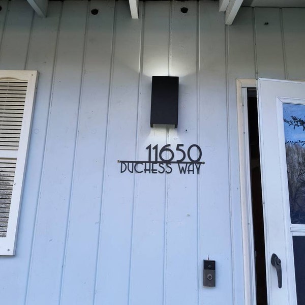 Personalized Metal Address Sign, Modern Address Sign, Realtor Gift Idea ...