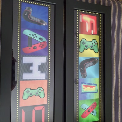 Video Gamer Sign, Video Name Sign for Gamer, Gamer Gift, Nerd Gift ...