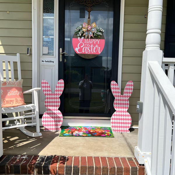 Easter Front Door Decor | Easter Wreath | Easter Decor | Happy Easter ...