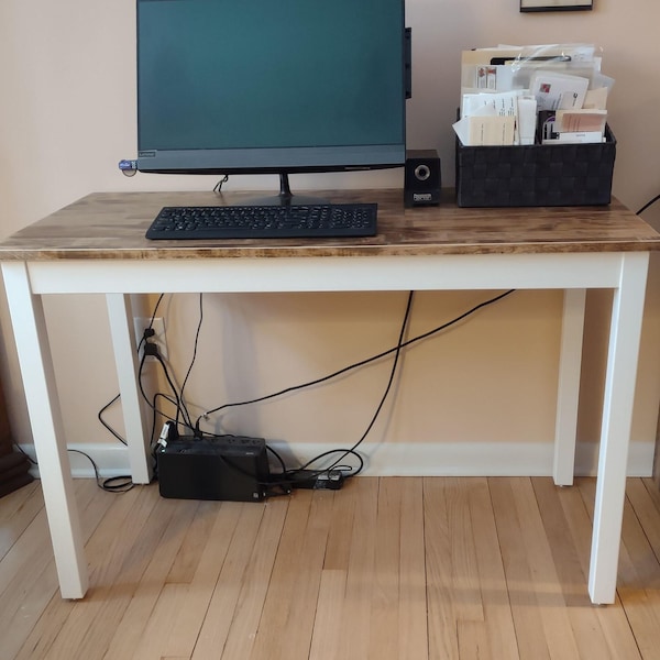 Solid Wood Desk | "the Quillton" | Modern Farmhouse Style | Laptop ...