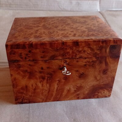 Wooden Thuya Box, Jewellery Storage Box, Box Made of Thuya Wood ...
