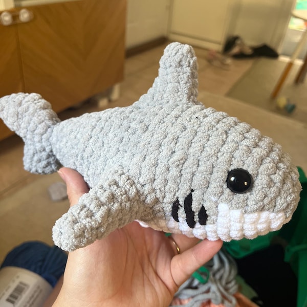 Taika the Tiger Shark Amigurumi Pattern, Crochet Tiger Shark Plushie ...