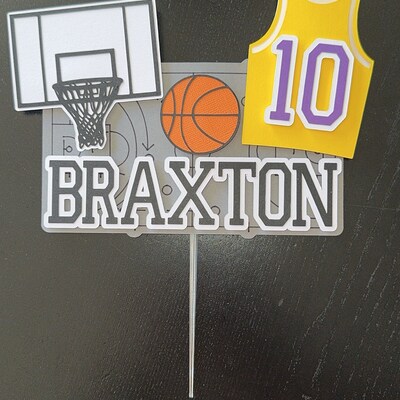 Basketball Cake Topper, Basketball Theme Party - Etsy