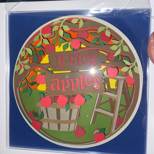 3D APPLE PICKING Svg - FALL Shadow Box Svg - for Cricut - for ...