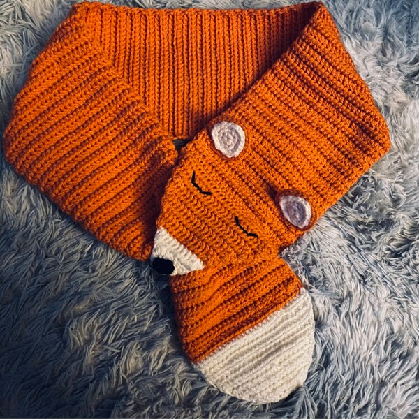Fox Scarf | Crochet | Digital PDF Pattern | Keyhole Scarf | Woodland ...