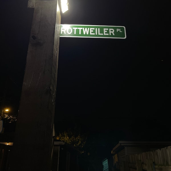 Rottweiler, Rottweiler Sign, Rottweiler Lover, Custom Street Sign ...