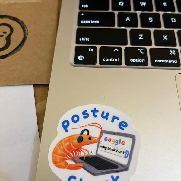 Shrimp Posture Meme Sticker | Matte Water Resistant Sticker | Cute ...