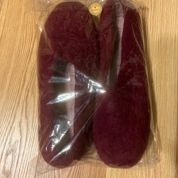 Merino Wool Handmade Slippers, Unique Felted Pattern With Stars Gift ...