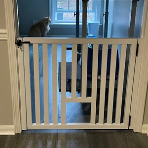 Mid Century Modern Gate Dog Gate Pet Security Gate Wooden Security Gate ...