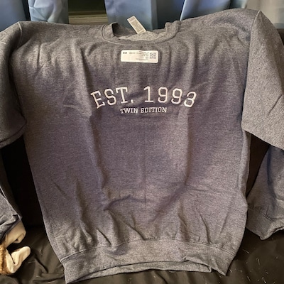 Est. 1993 Sweatshirt, 1993 Sweatshirt Embroidered, Est 1993 Crewneck ...