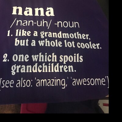 Mother's Day Nana Nana Definition Svg, Eps, Dxf, Png, Wmf. Nana Means ...