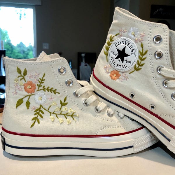 Custom Mushroom Converse Embroidery Chuck Taylor/handmade Personalized ...