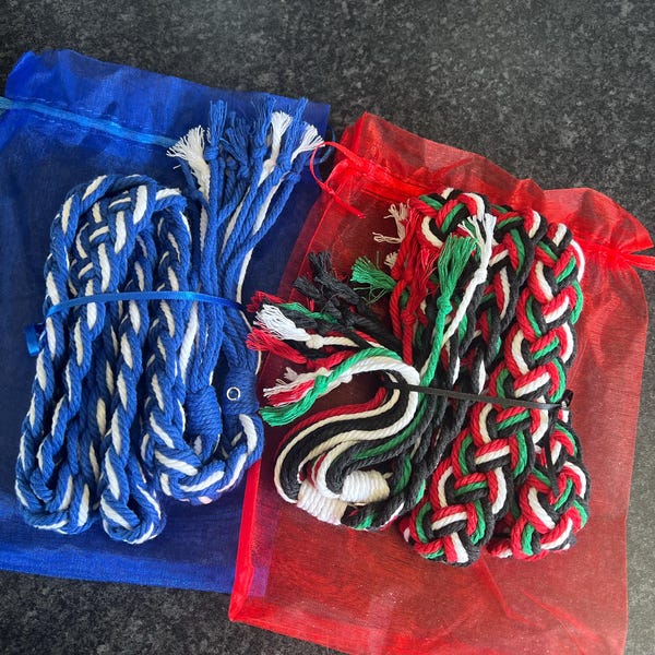 Threefold Handfasting Triple Cord Set - Ivory & Pink - Three Cords ...