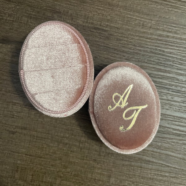 Triple Slot Velvet Ring Box | 3 Slot Custom Wedding Ring Box ...