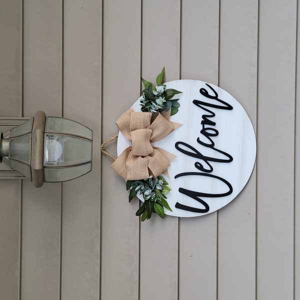Welcome Round | Welcome Door Sign | Door Hanger | Housewarming Gift ...