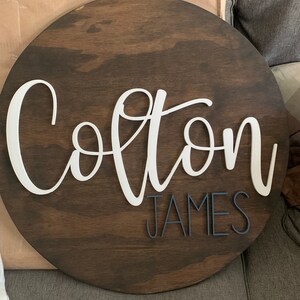 Last Name Sign All Wood 3D Hand Cut Cursive Name Farmhouse | Etsy