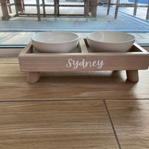 Dog Food Table Stand Dog Dinner Table Elevated Rustic | Etsy