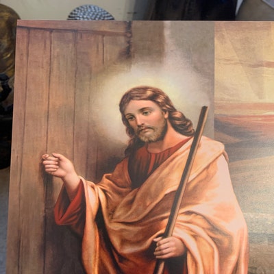 JESUS KNOCKING 8x10 Catholic Religious Art Print Picture From Italy - Etsy