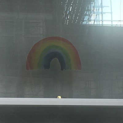 Watercolour Rainbow Window Sticker, Rainbow Window Decal, Rainbow Room ...