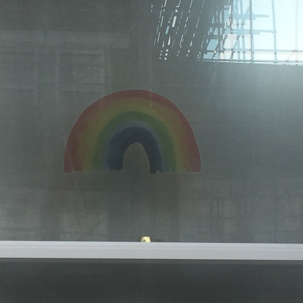 Watercolour Rainbow Window Sticker, Rainbow Window Decal, Rainbow Room ...