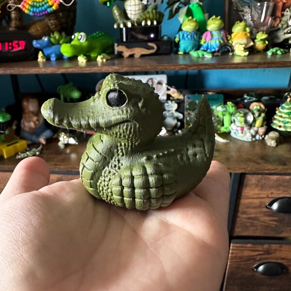 Crocodile Duck- 3D Printed Figurine - Jeep Ducking Gift - Cruises ...