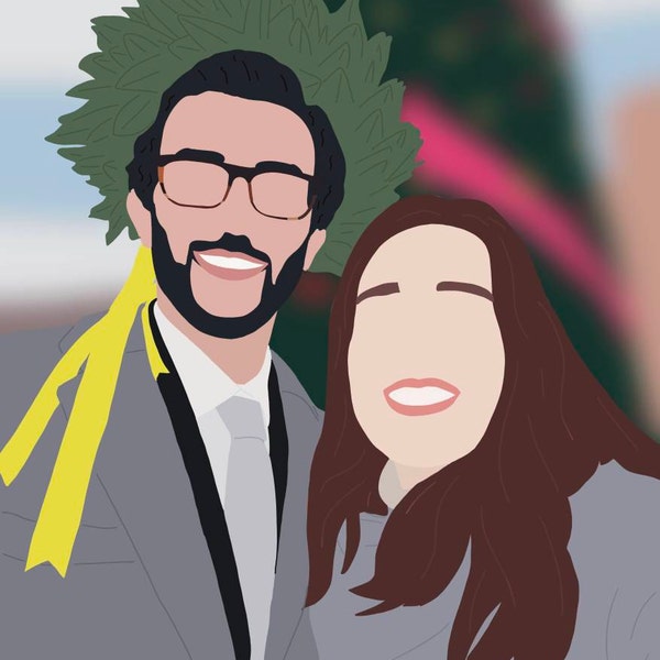 Custom Minimalist Digital Portrait Faceless Illustration Faceless ...