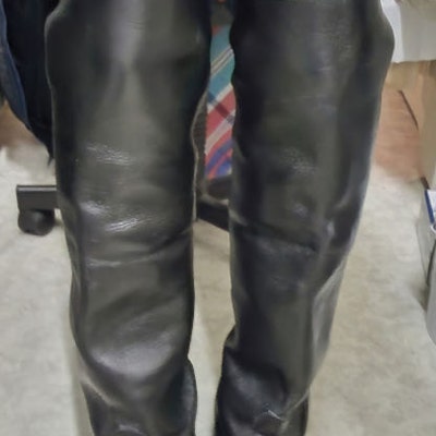 Personalised Handmade Brown Leather Single Buckle US Boot With Rubber ...