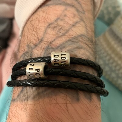 Sterling Silver Milestone Story Bracelet Leather Wrap - Etsy