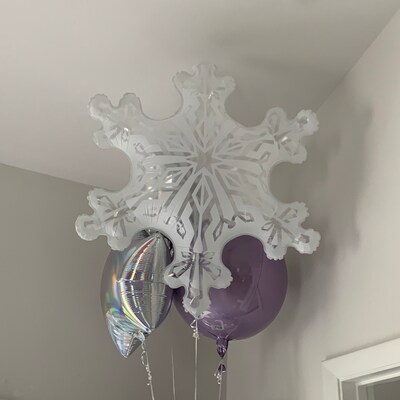 SNOWFLAKE Balloon Giant Snowflake Shape Balloon, Frozen Inspired ...