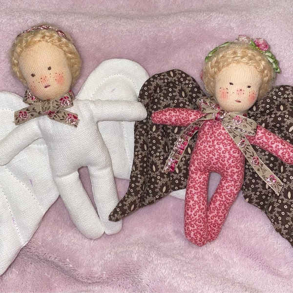Waldorf Doll Sewing Pattern PDF + Video Tutorial - Angel - Cloth Doll ...