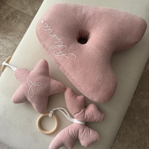 Cursive Name Velvet Pillow (zoe) , Educational Toy, Initial Cushion ...