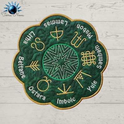 The Witches Alphabet 12mm Pagan Machine Embroidery Design. Instant ...