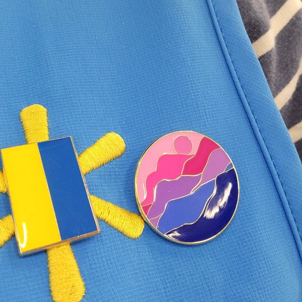 Subtle Bisexual Flag Enamel Pin Enamel Cute Pin Set Pins Laple Pin Hard ...