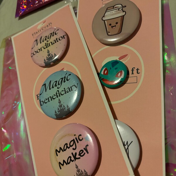 BINI Fan Merch Button Pin Set Featuring Aiah, Colet, Gwen, Jhoanna ...