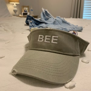 Custom Text Distressed VISORS Embroidered Visor Monogrammed ...