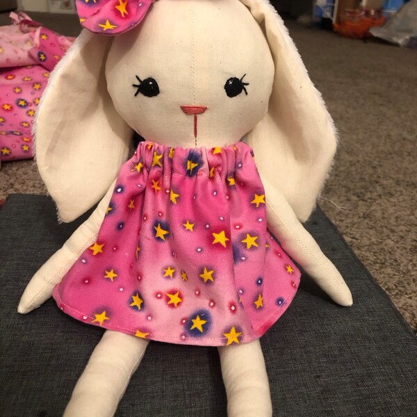 PDF Bunny Sewing Pattern With 3 Face Option, Diy Soft Cotton or Linen ...