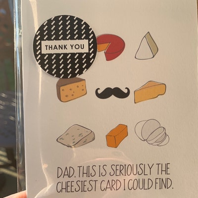 Cheesy Father's Day Card, Cheesy Mustache Card, Happy Father's Day ...