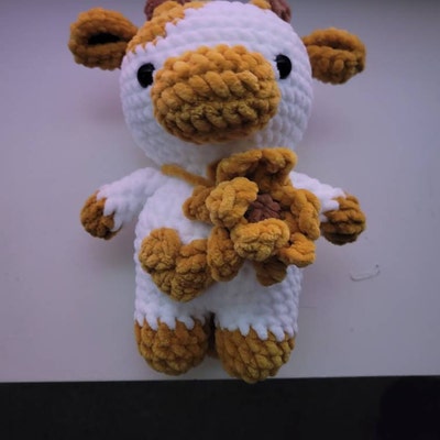 Crochet Cow, Peach Cow Plushie, Cow Plushie, Crochet Cow Plush - Etsy