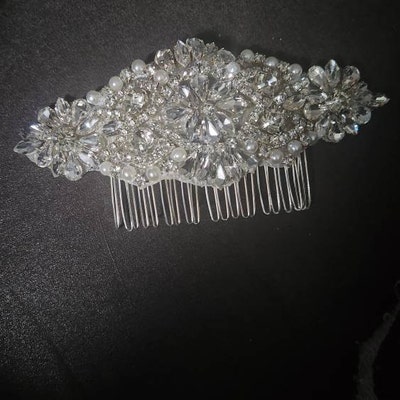 Art Deco Bridal Wedding Pearl Crystal Hair Drape Vintage Sthle Hair ...