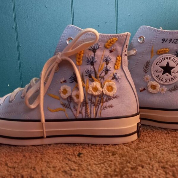 Embroidered Converse, Ocean, Whales Embroidered Shoes, Coral, Whales ...