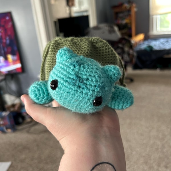 Crochet Pokemon Inspired Onion Frog Amigurumi Pattern: Fun Pouch PDF - Etsy